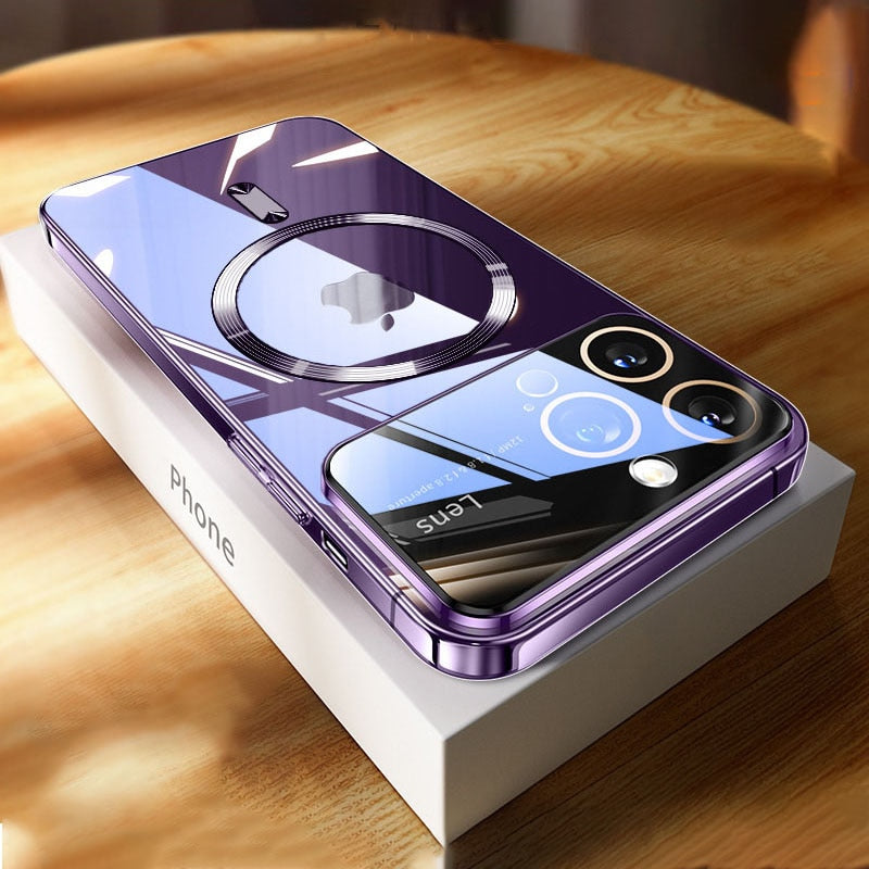 Premium Magnetic Magsafe Lens Protection Case for iPhone 14 Pro ...